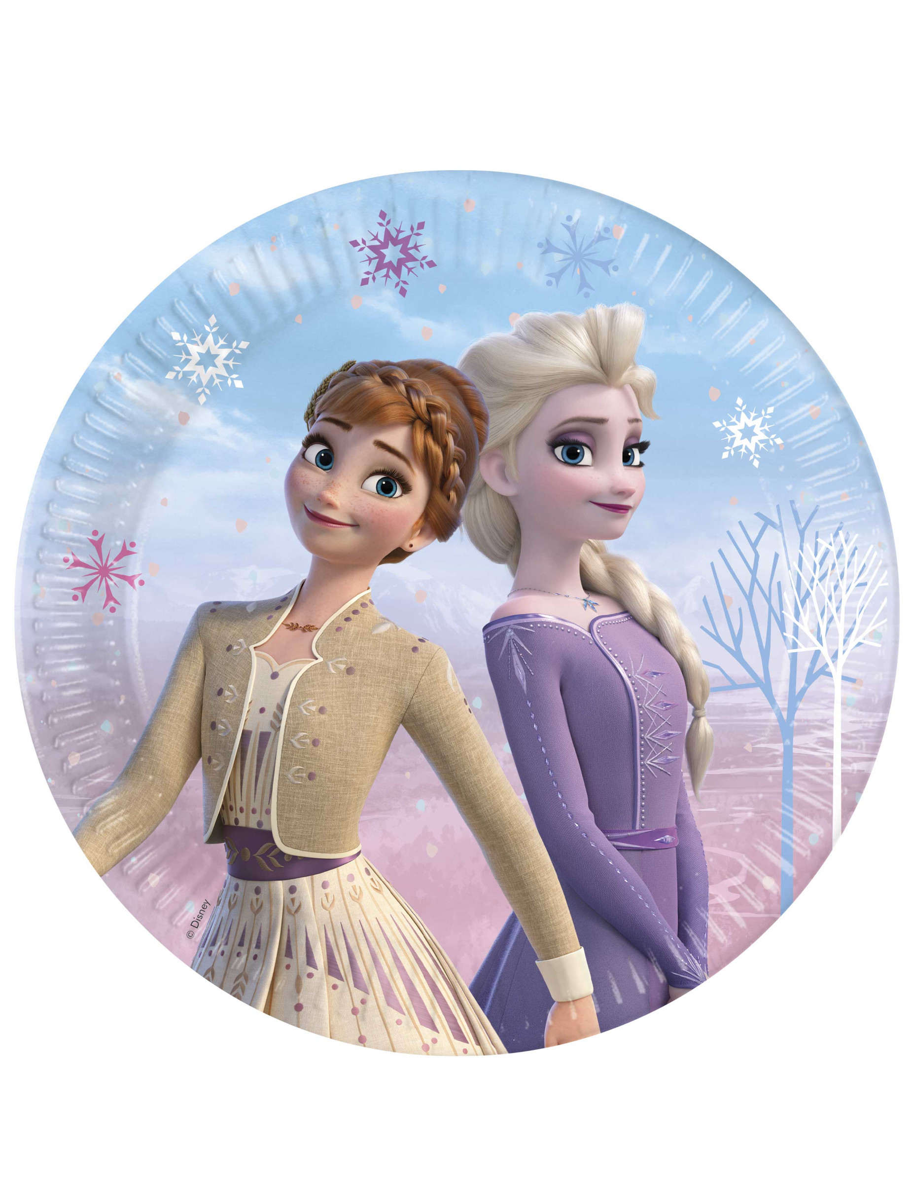 8 piatti in cartone Frozen Wind Spirit™ 23 cm - Vegaooparty